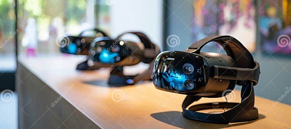 Immersive Vr Headsets Showcasing Scientific Phenomena and Tech ...