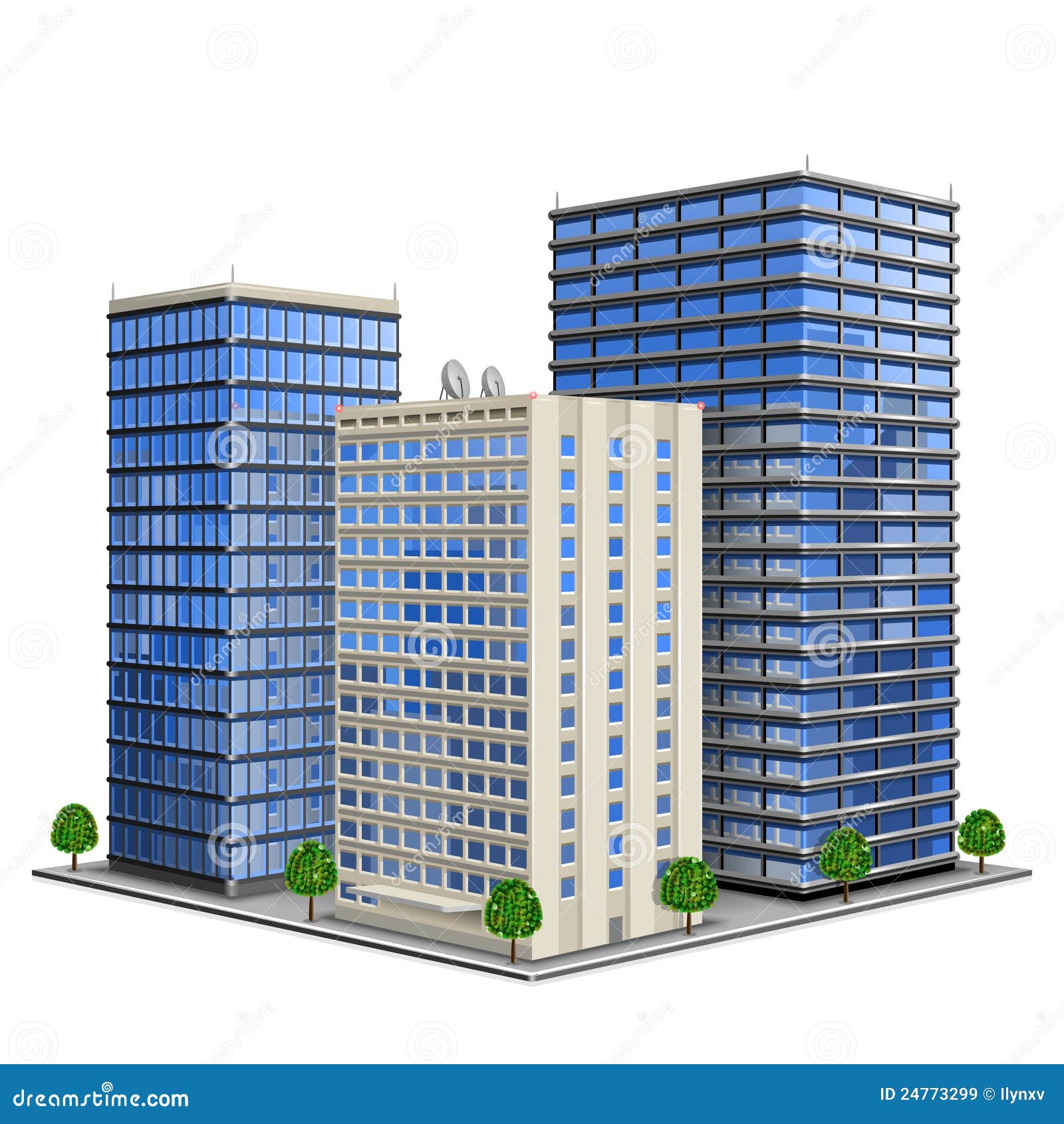 Immeuble de bureaux illustration de vecteur. Illustration du cityscape ...