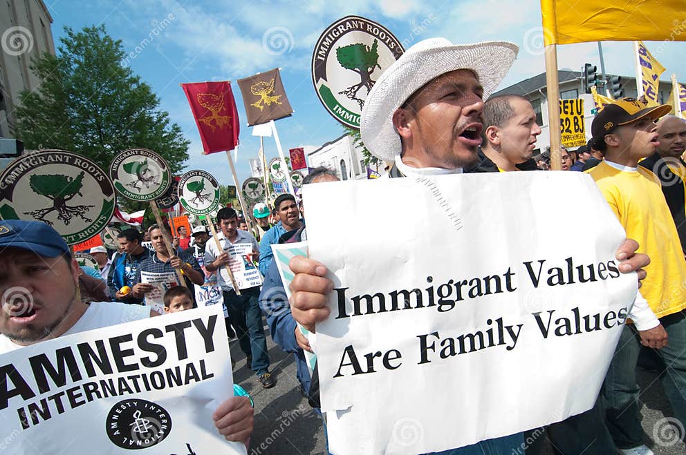Immigrant Values are Family Values Editorial Stock Photo - Image of ...
