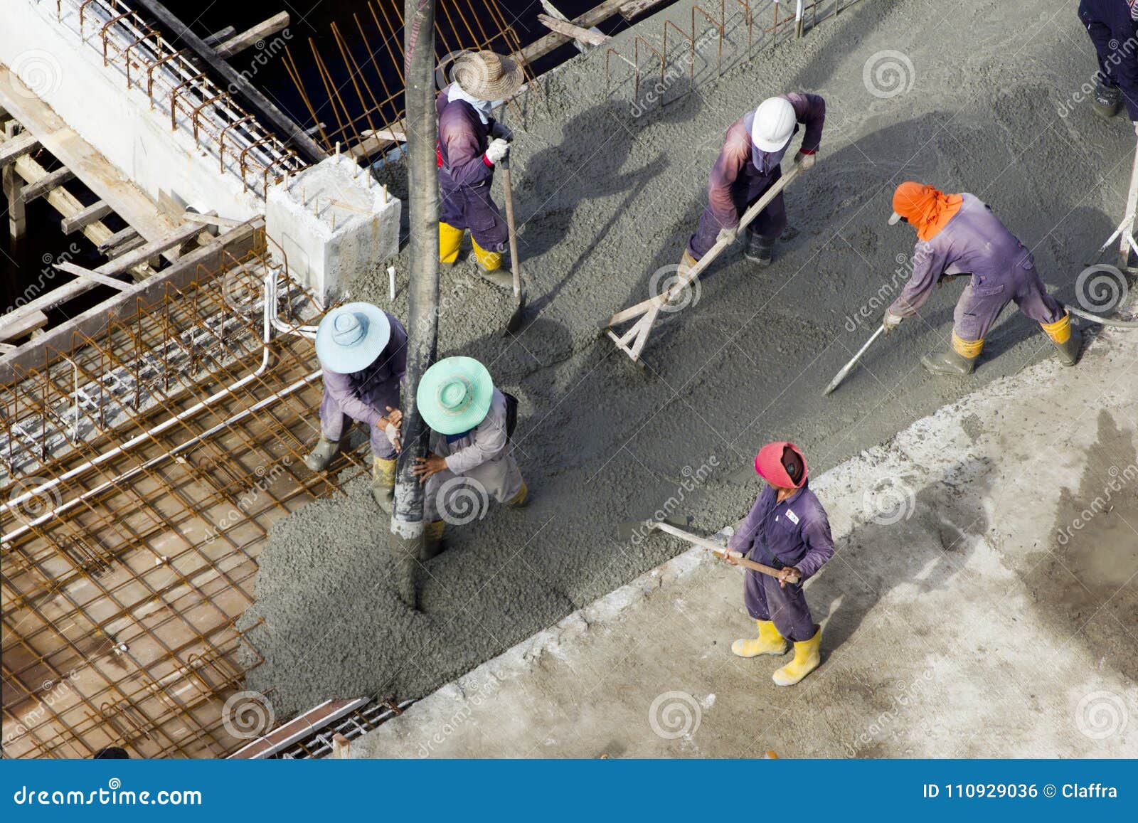 Immigrant Workers at Construction Worksite Editorial Photo - Image of ...