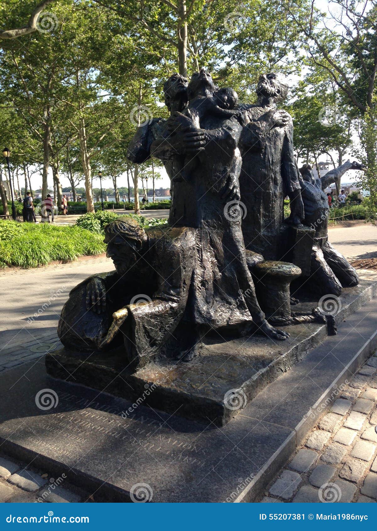 The Immigrants Monument in Battery Park. Editorial Photo - Image of ...