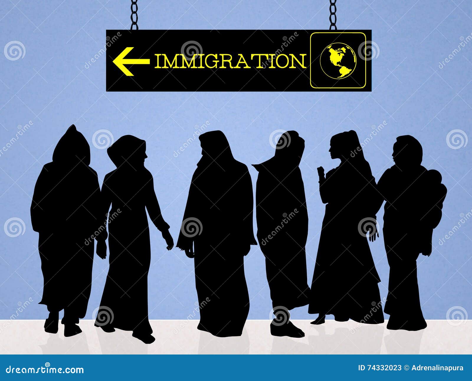 Immigration concept stock illustration. Illustration of controls - 74332023