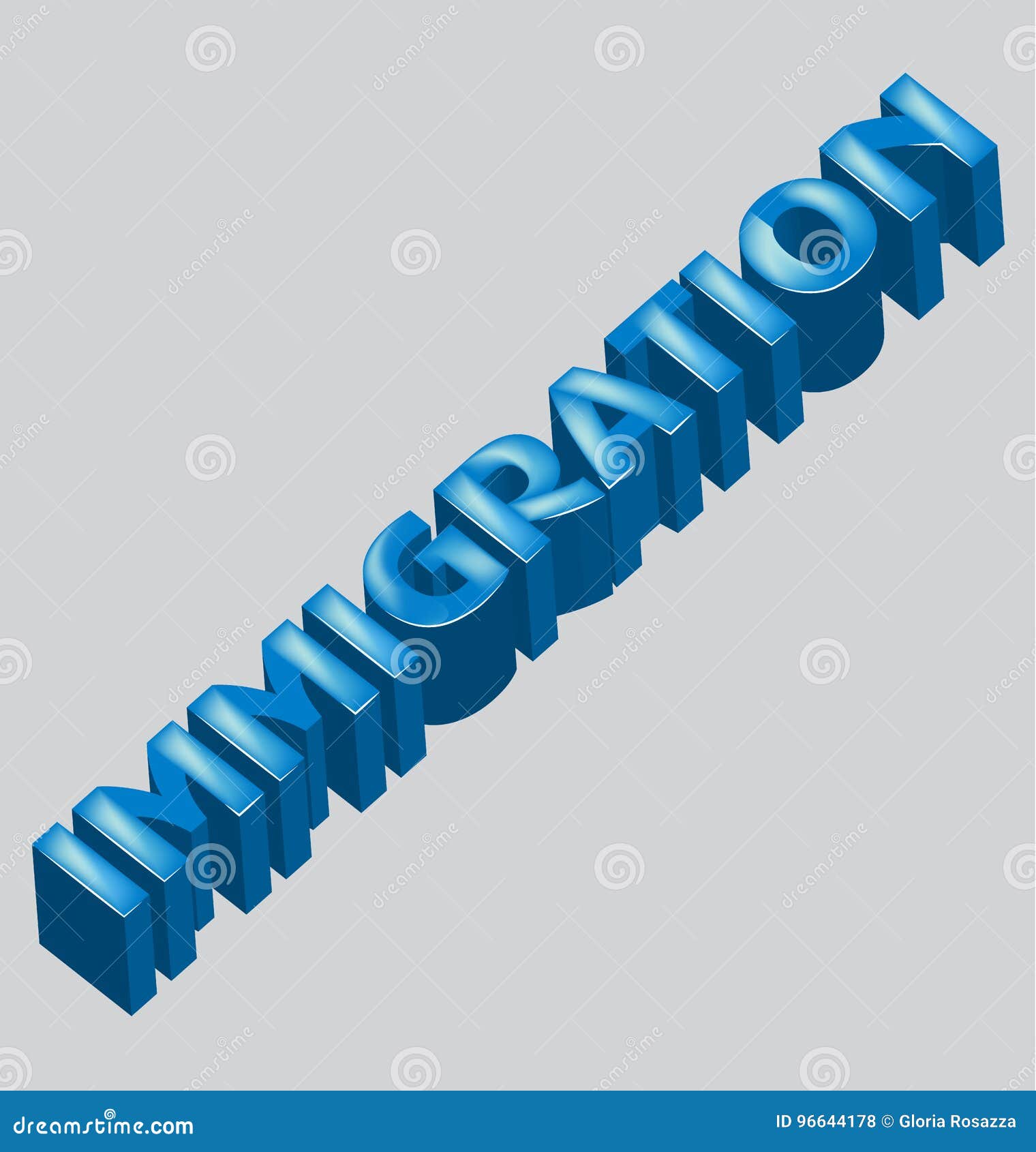 Immigration 3d word stock vector. Illustration of government - 96644178