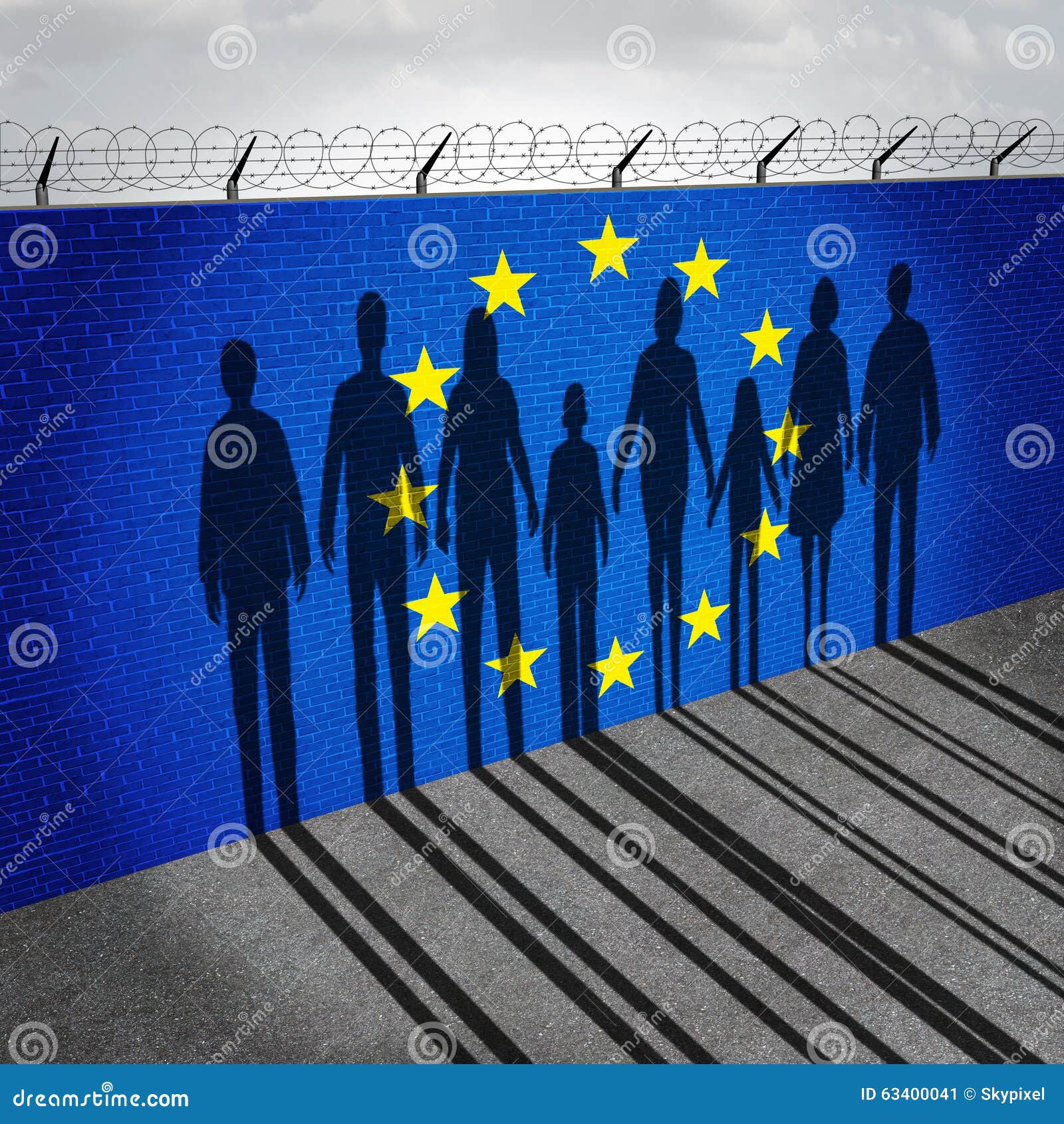 Immigration de l'Europe illustration stock. Illustration du ombre ...
