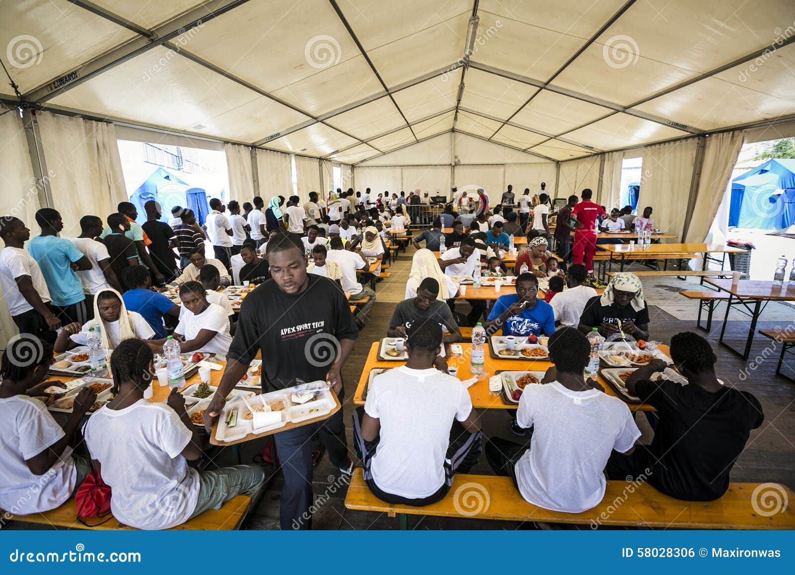 Immigration Emergency in Italy Editorial Photo - Image of centre ...