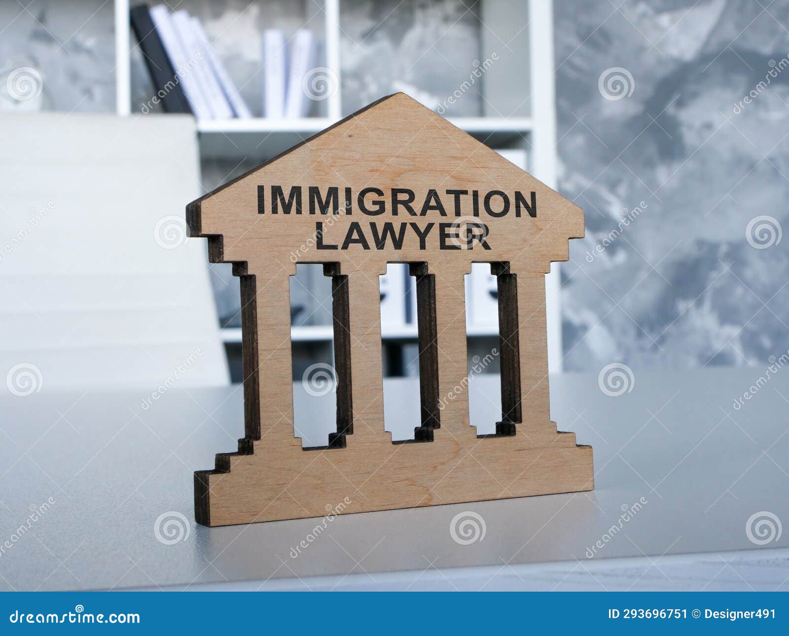 Immigration Lawyer Plate on the Office Desk. Stock Image - Image of ...