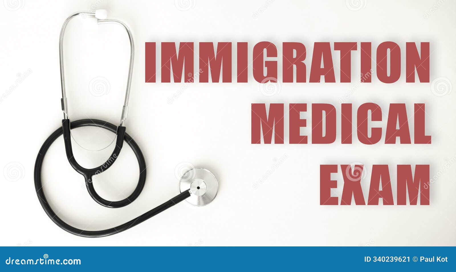 Immigration Medical Exam is Shown Using the Text Stock Illustration ...