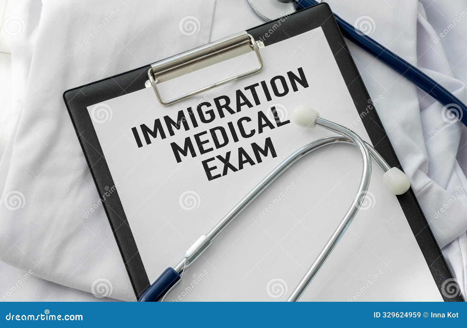 Immigration Medical Exam is Shown Using the Text, Showing Immigration ...