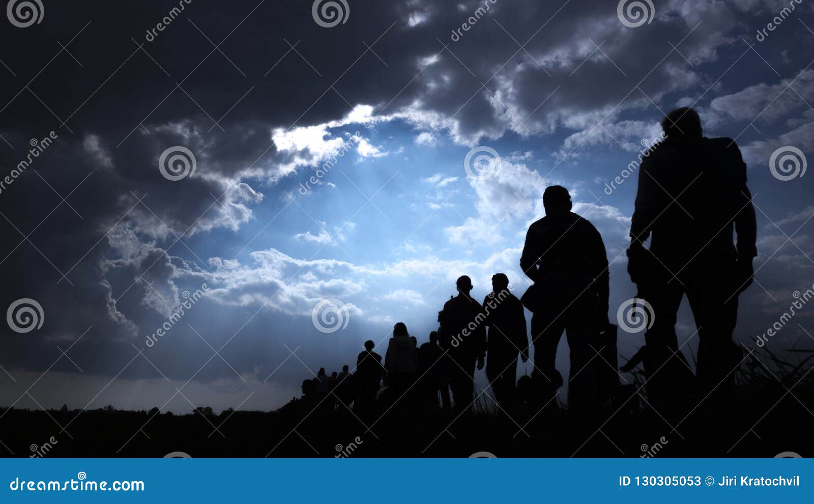 Immigration of Peopleand Dark Sky Editorial Stock Photo - Image of ...
