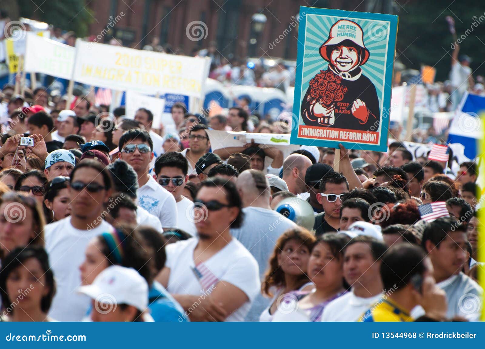 Immigration Rally in Washington Editorial Stock Photo - Image of ...