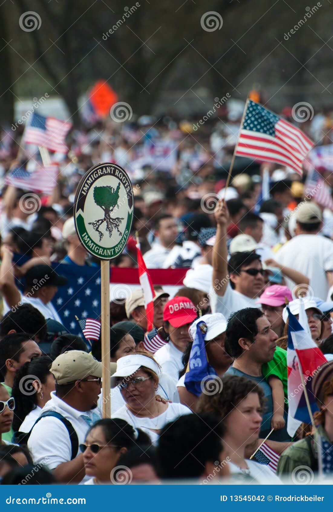 Immigration Rally in Washington Editorial Photography - Image of ...