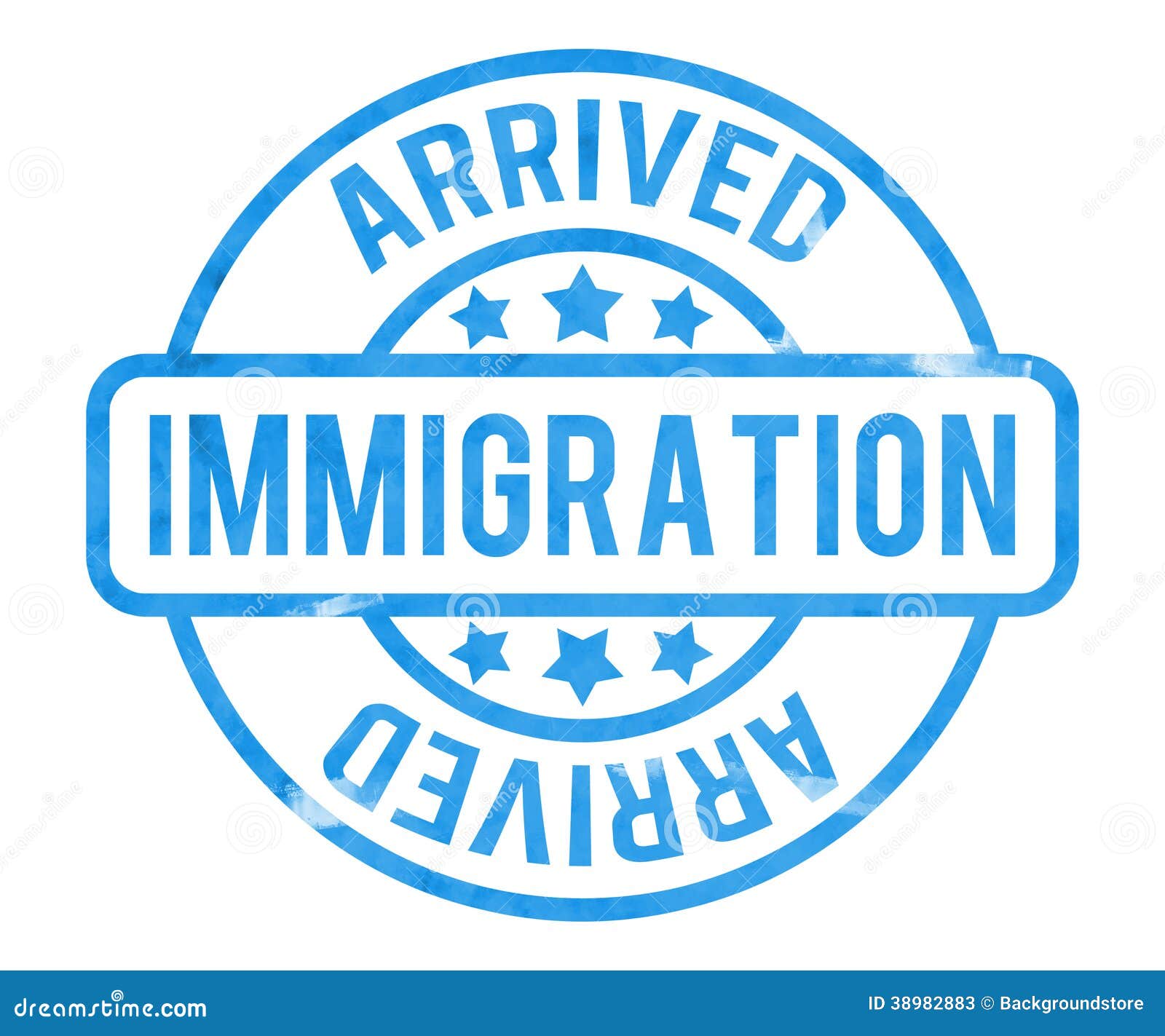 Immigration Stamp stock illustration. Illustration of american - 38982883