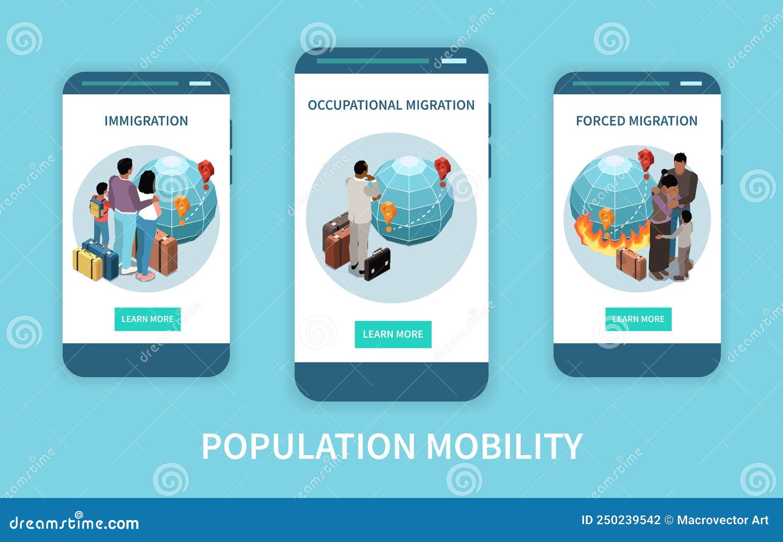 Immigration Vertical Banners Set Stock Vector - Illustration of ...