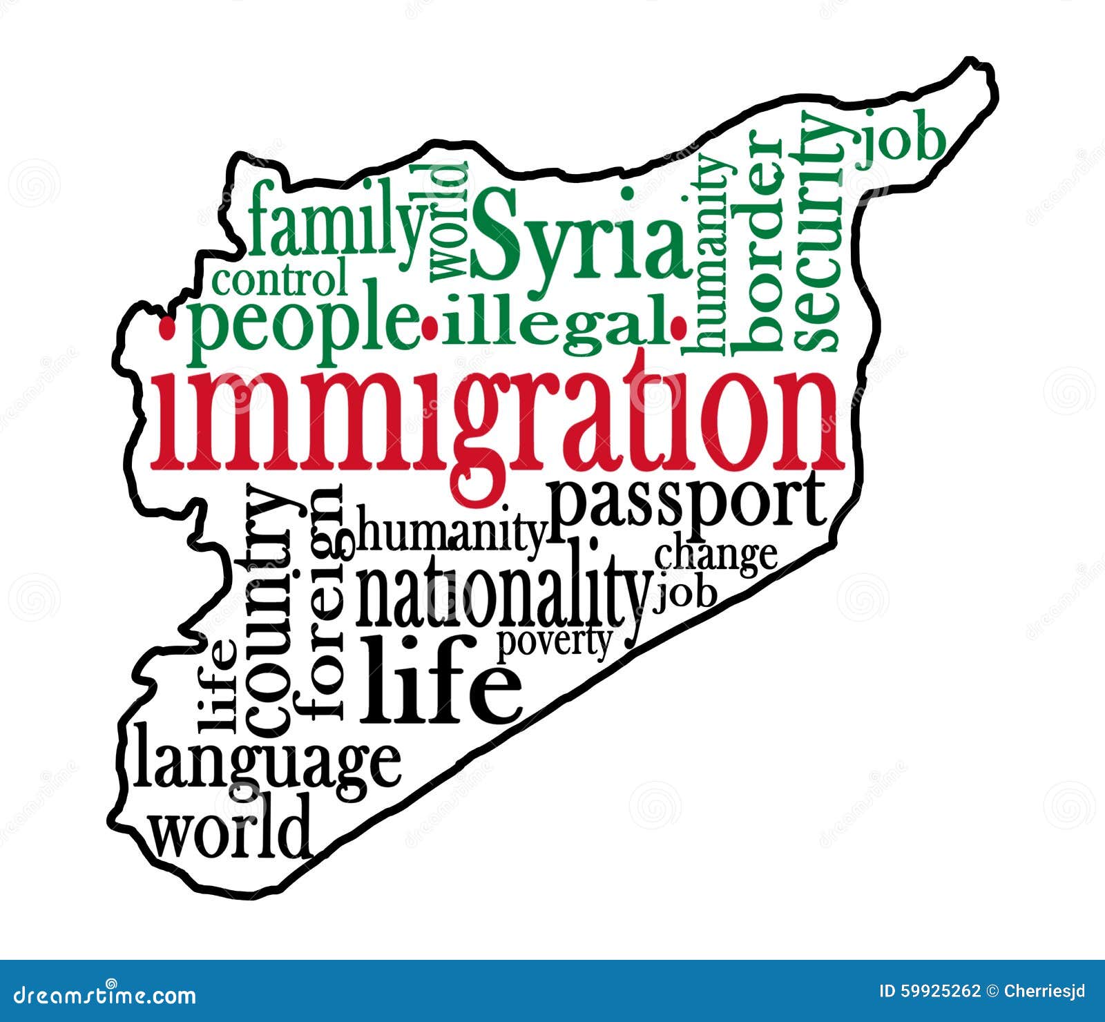 Immigration words stock illustration. Illustration of passport - 59925262