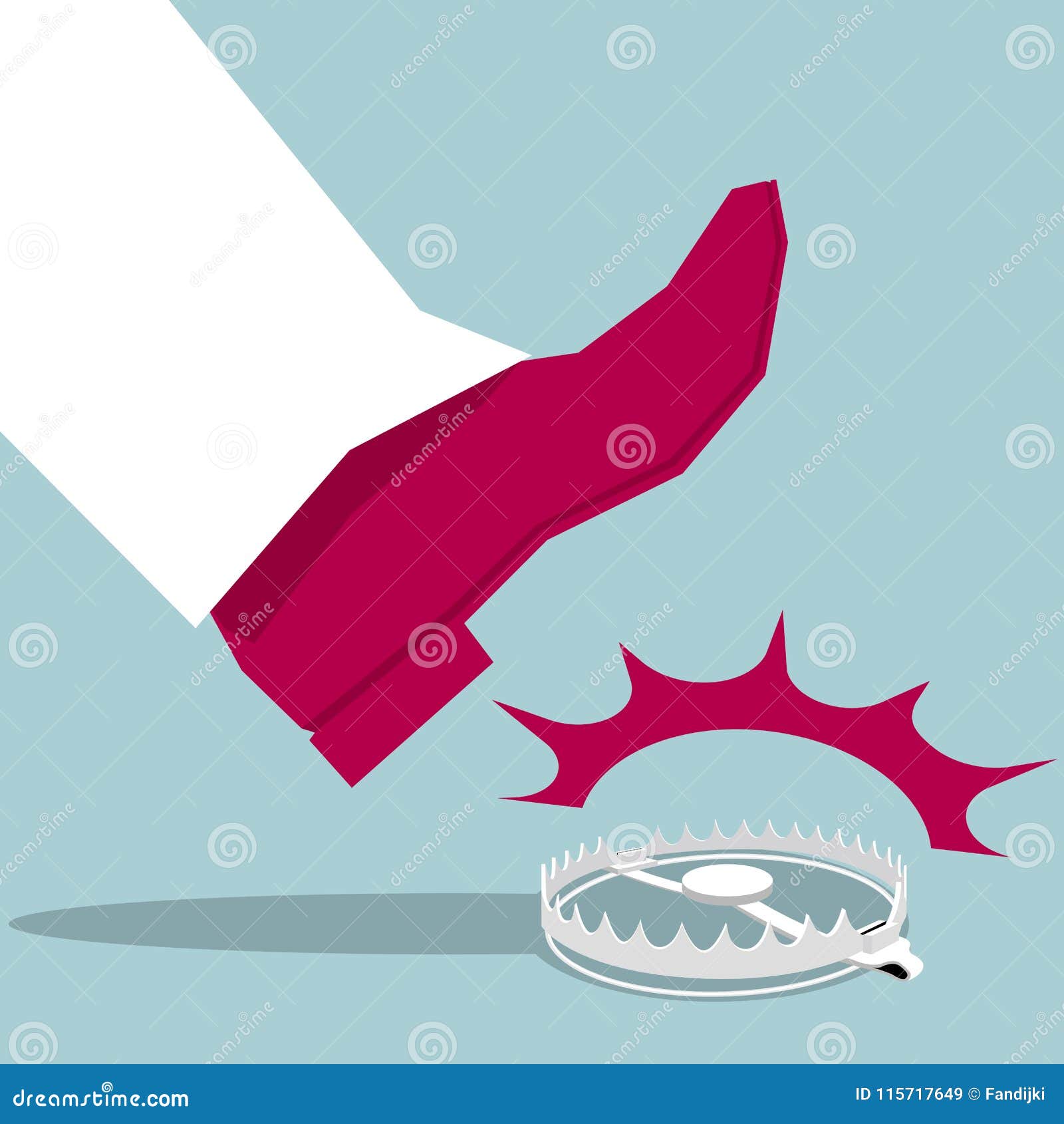 Imminent Danger, Traps at the Foot. Stock Vector - Illustration of ...