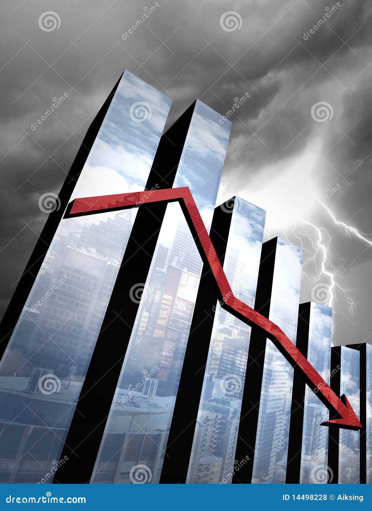 Imminent Economic Crisis stock illustration. Illustration of despair ...