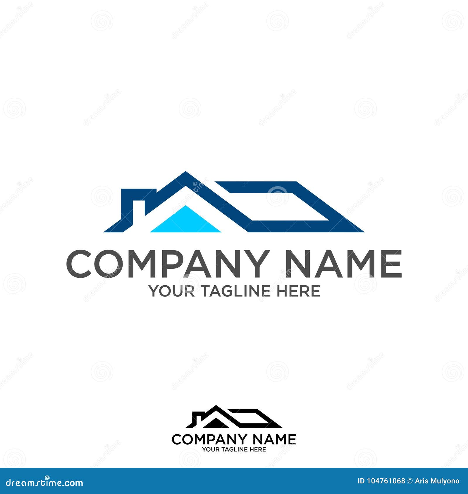 Immobiliers De Toit De Maison De Logo, Construction Illustration de ...