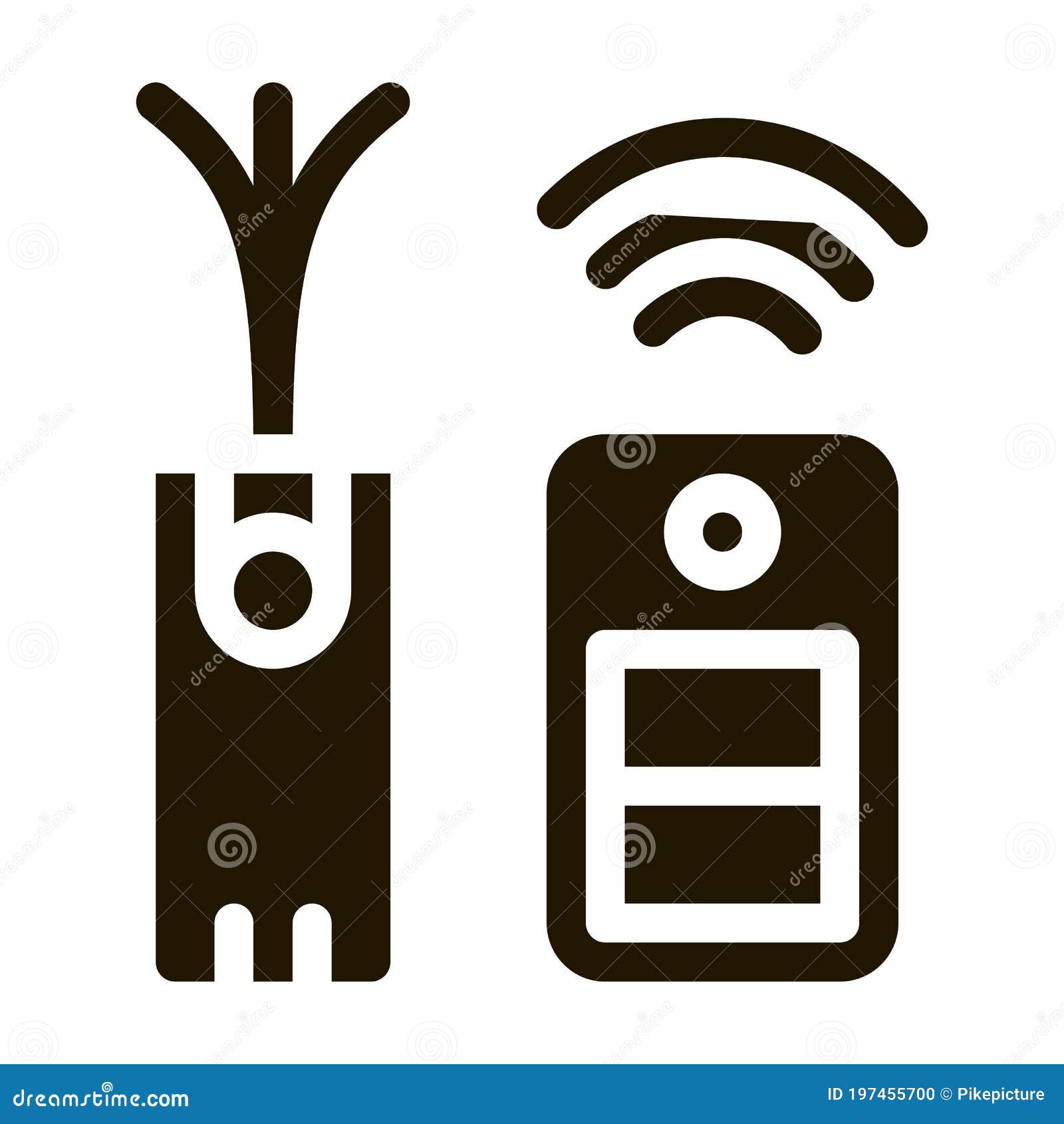 Immobilizer Electronic Symbol Icon Vector Glyph Illustration Stock ...