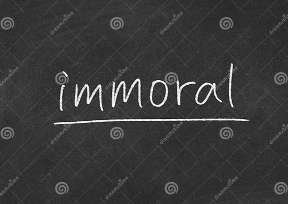 Immoral stock illustration. Illustration of text, immoral - 165345178