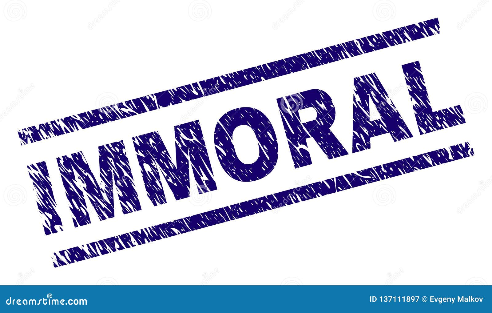 Scratched Textured IMMORAL Stamp Seal Stock Vector - Illustration of ...