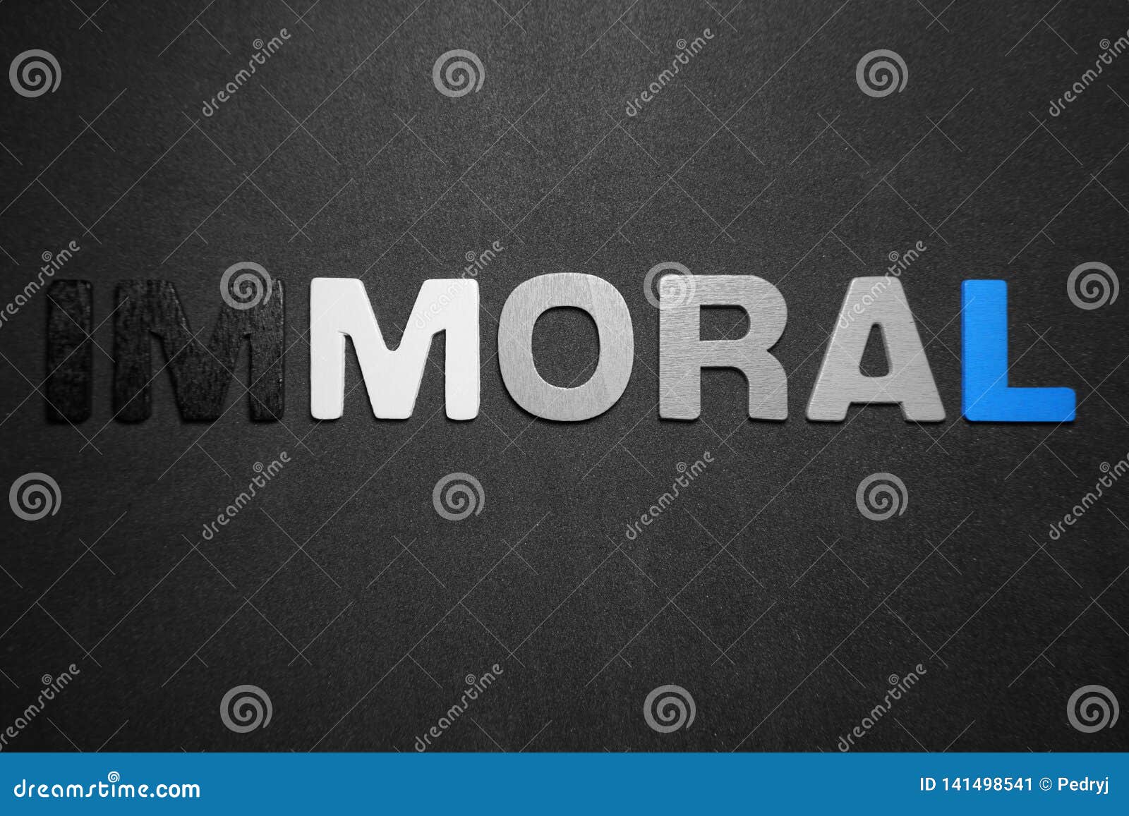 Immoral stock image. Image of type, background, grey - 141498541