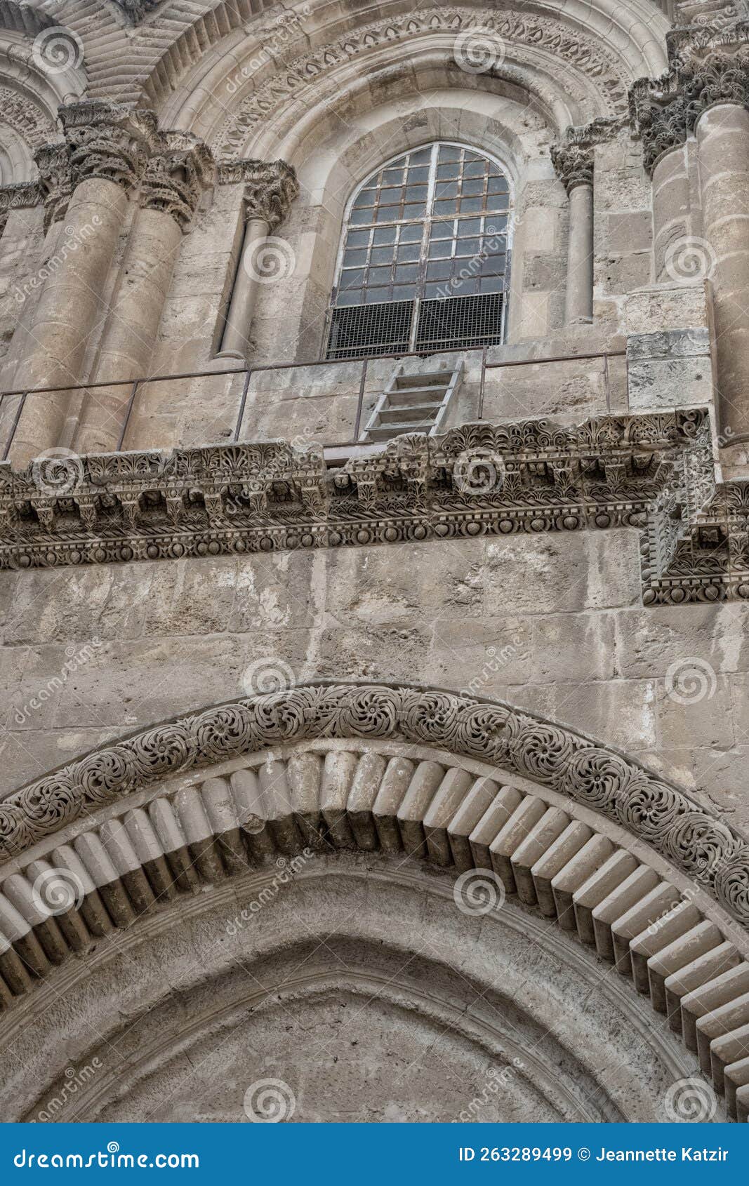 Immovable Ladder in the Church of Holy Sepulcher Stock Image - Image of ...