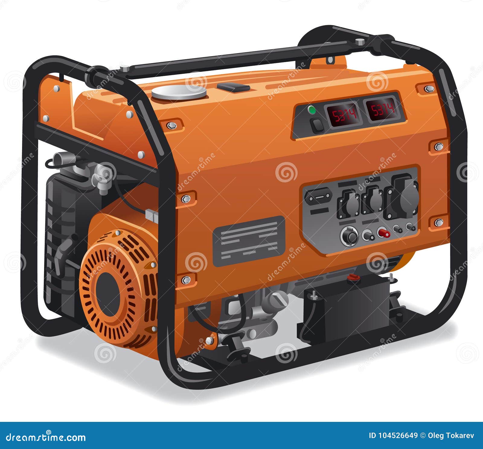 Immovable Power Generator Cartoon Vector | CartoonDealer.com #121924547
