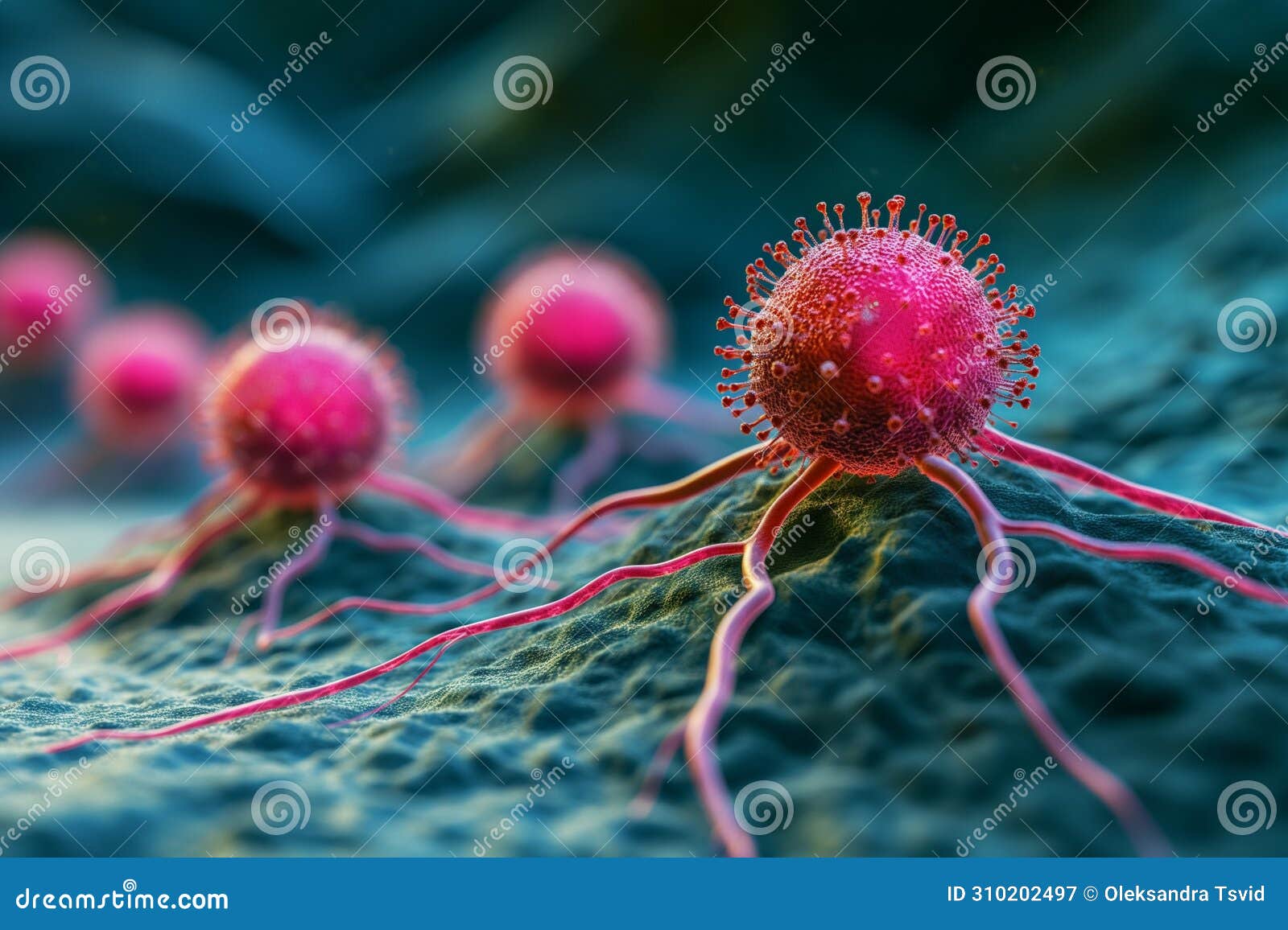 Immune Cells Attack Cancer Cells, T-cells Attacking Cancer Stock Image ...