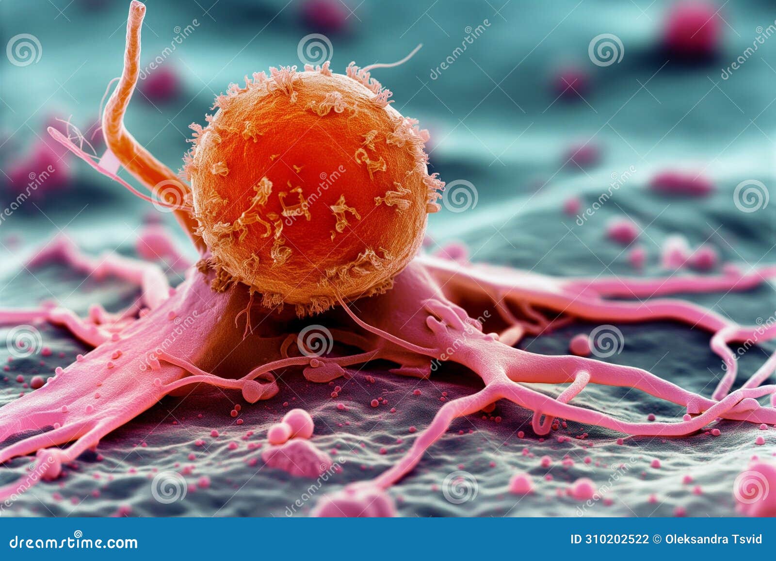Immune Cells Attack Cancer Cells, T-cells Attacking Cancer Stock Photo ...