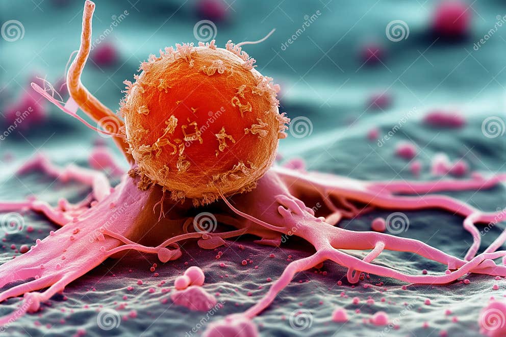 Immune Cells Attack Cancer Cells, T-cells Attacking Cancer Stock Photo ...