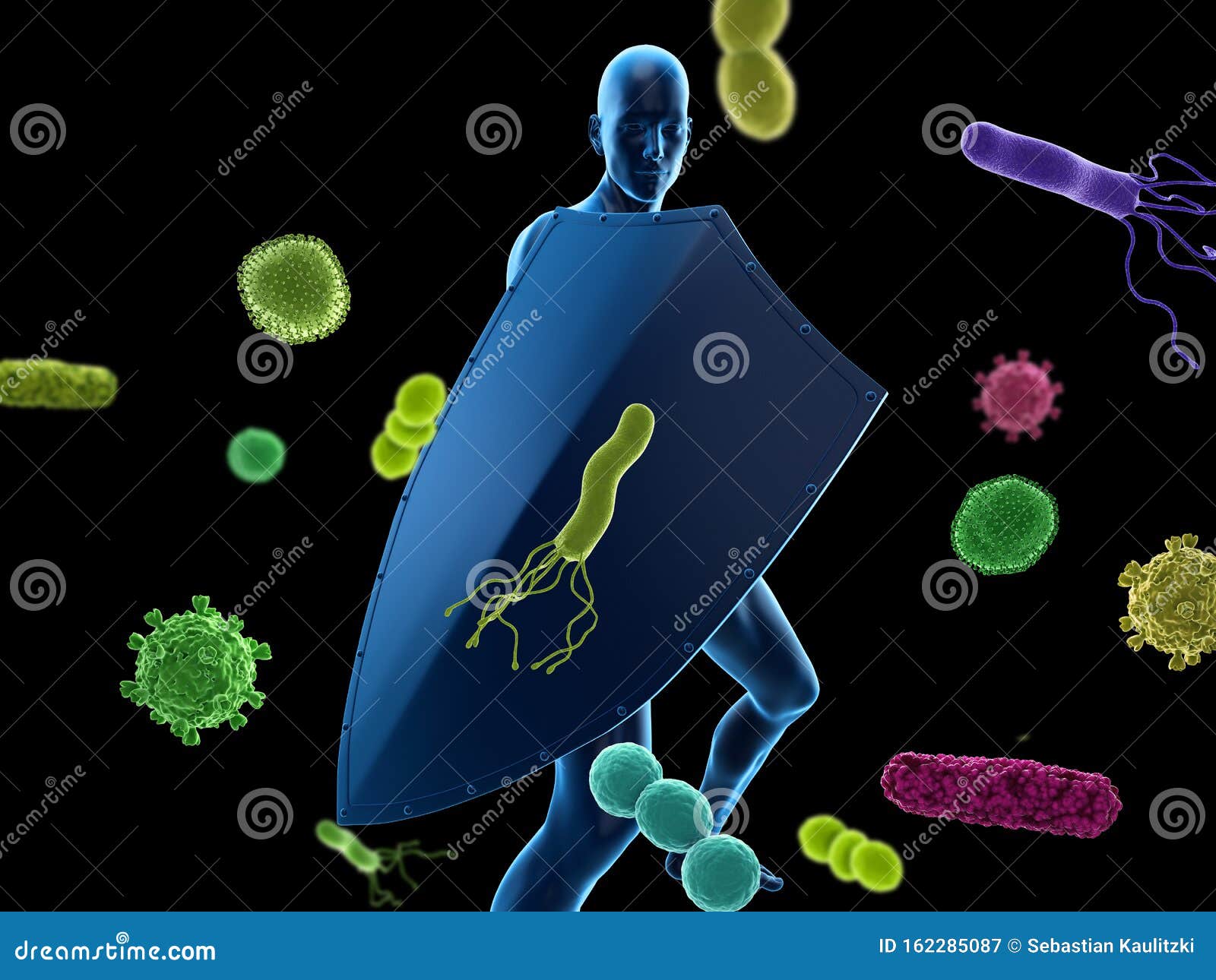 Immune defense stock illustration. Illustration of medicine - 162285087