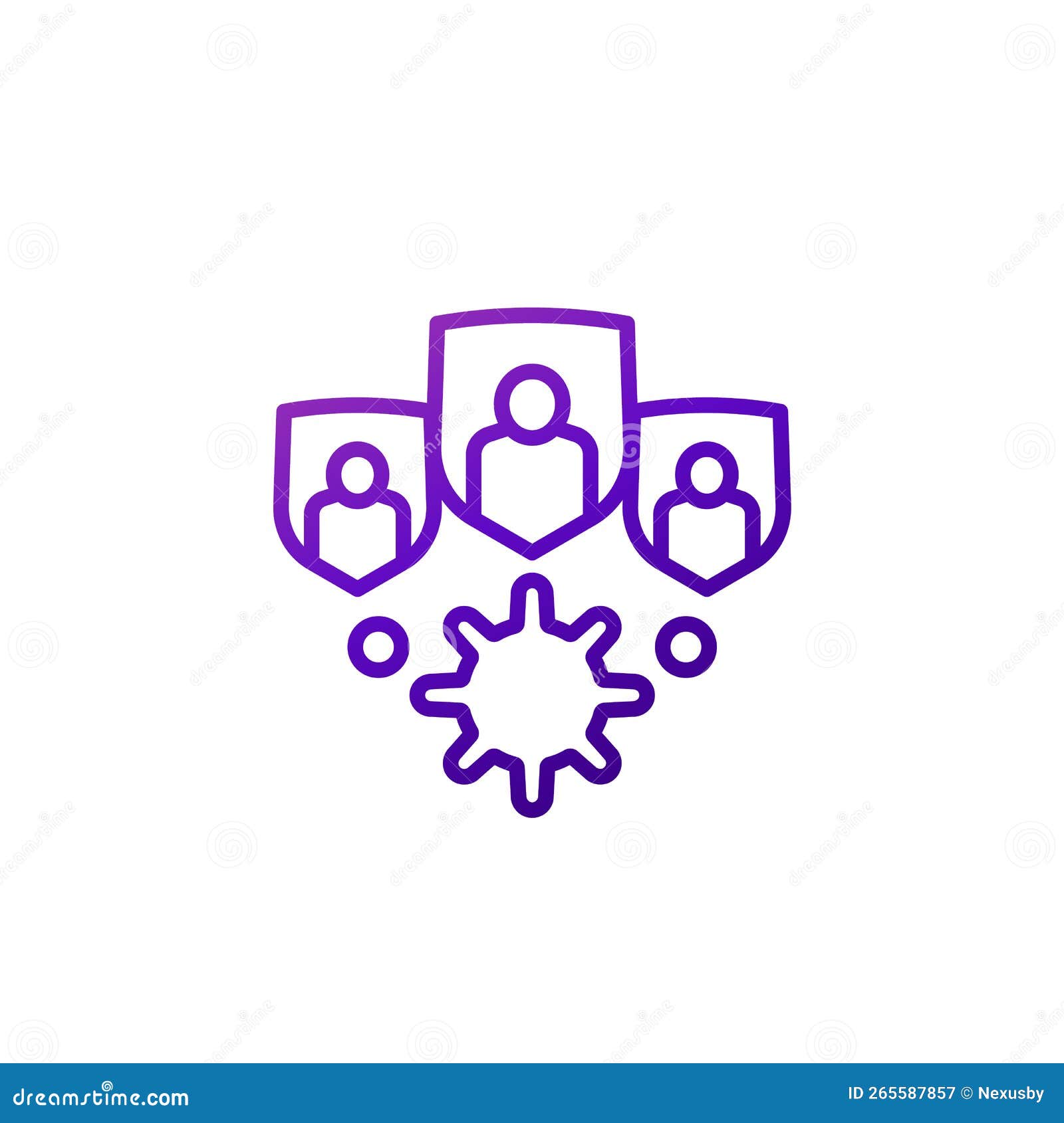 Immune Population, Herd Immunity To Viruses Icon Stock Vector ...