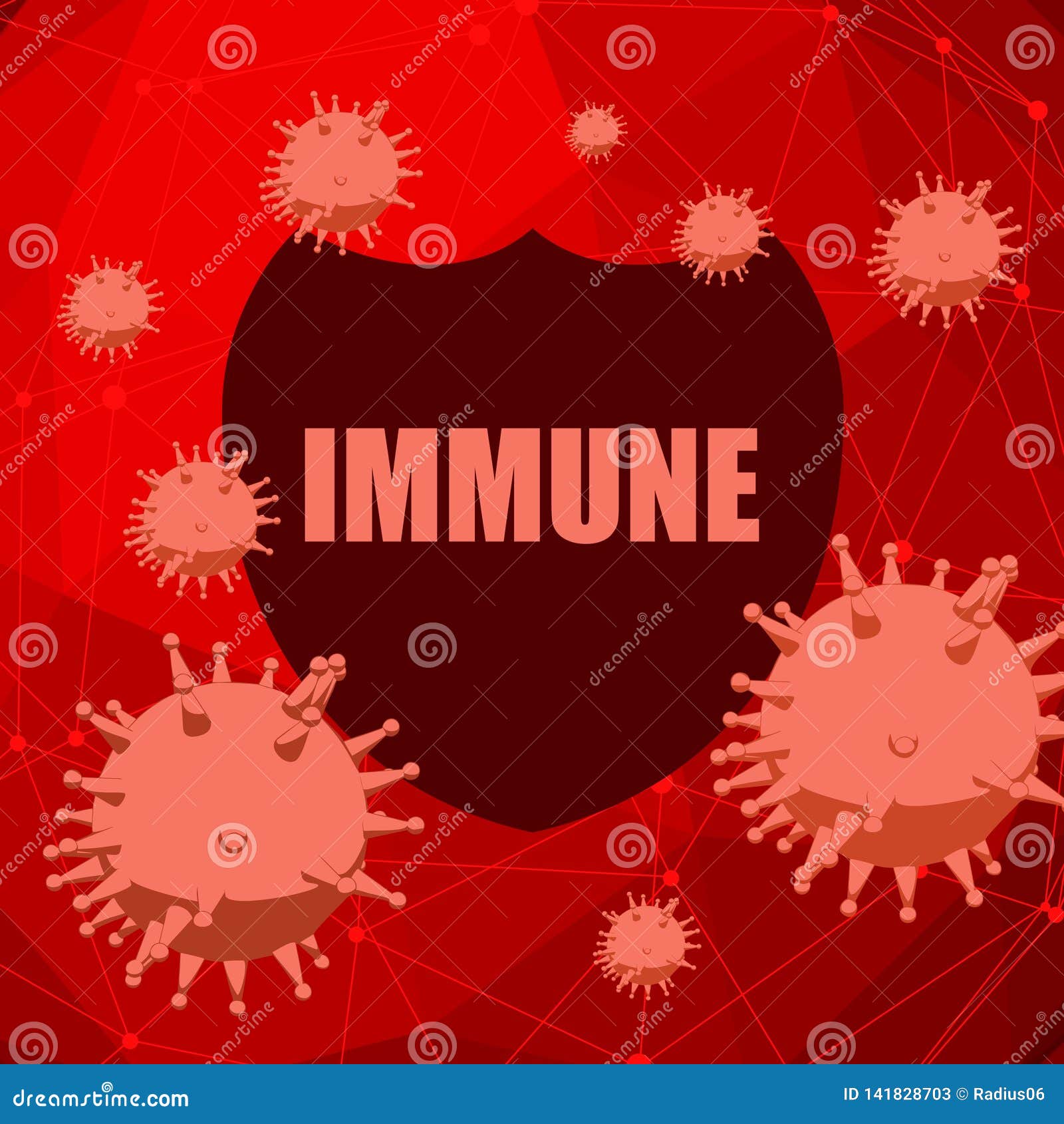 Immune protection system. stock vector. Illustration of epidemic ...