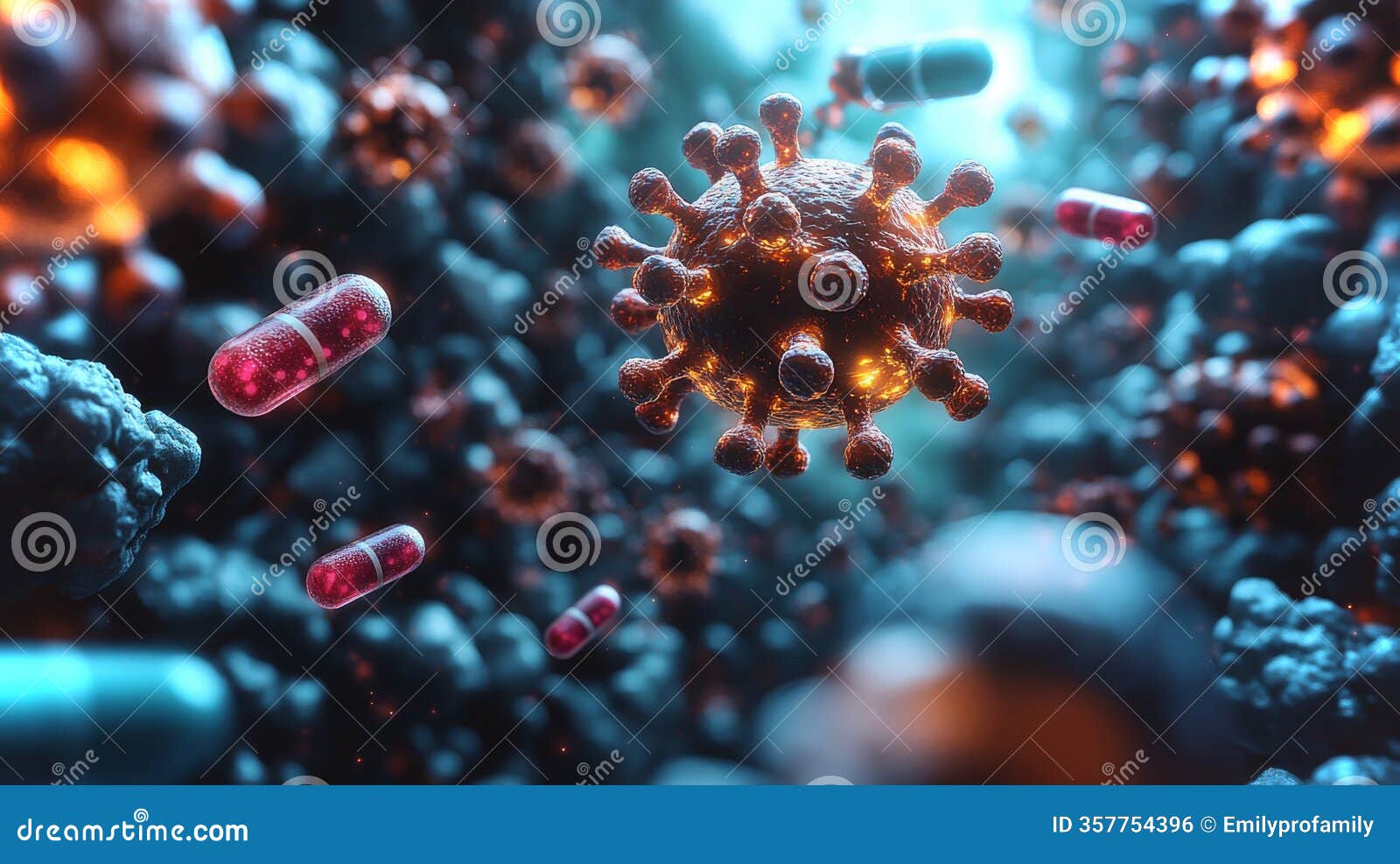 Immune Response Visualization Showing Interactions between Cells and ...