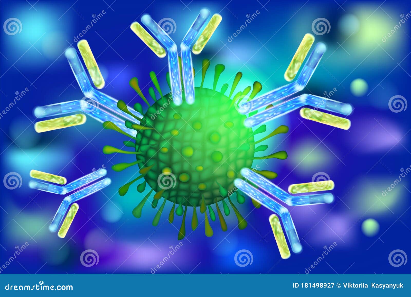 Immune Responses To Viruses Stock Vector - Illustration of epidemic ...