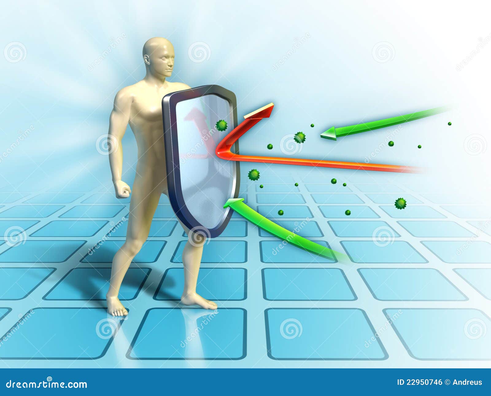 Immune shield stock illustration. Illustration of immunocompromised ...