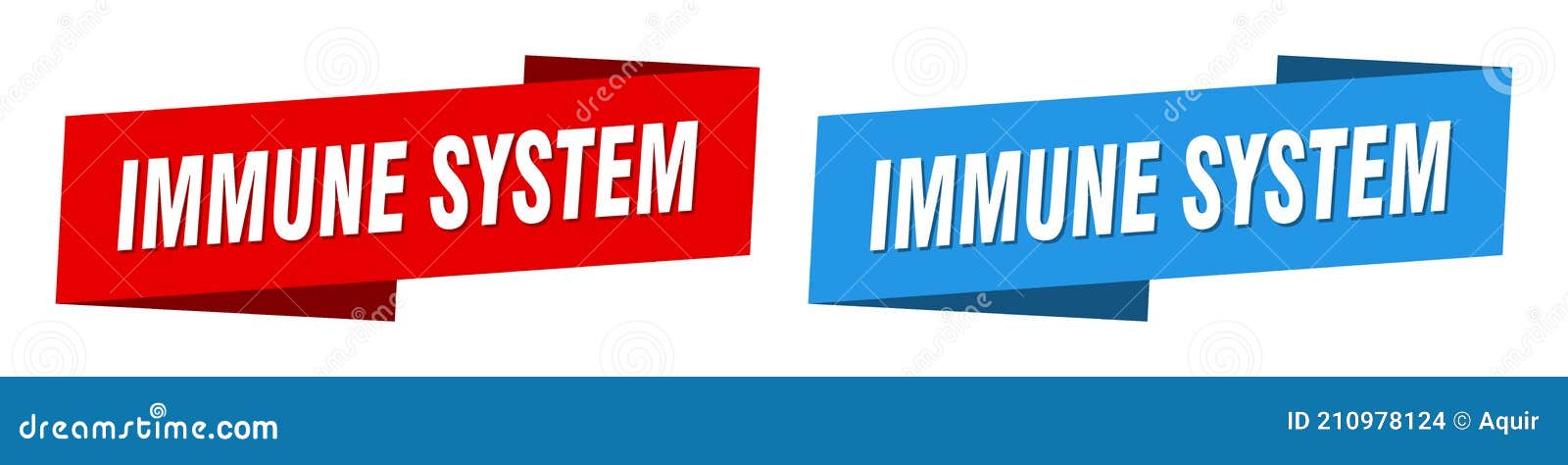 Immune System Banner. Immune System Ribbon Label Sign Set Stock Vector ...