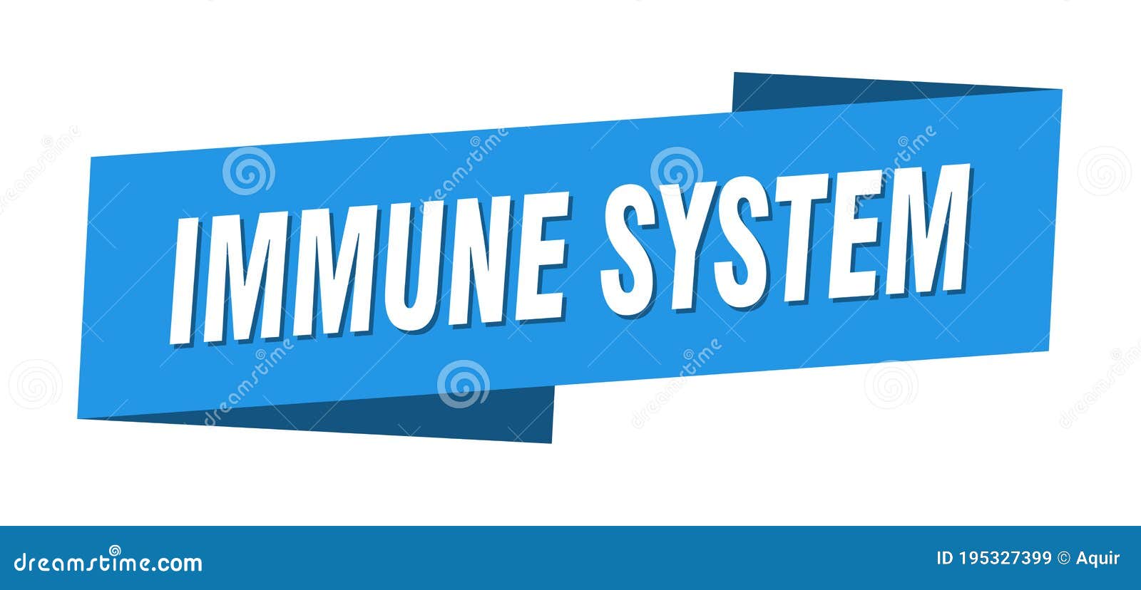 Immune System Banner Template. Ribbon Label Sign. Sticker Stock Vector ...