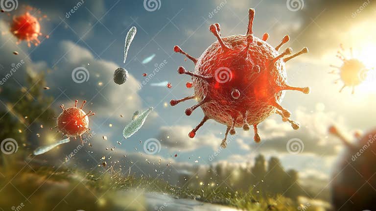 Immune System Battle 3D Visualization of Human Immune Cells Attacking ...