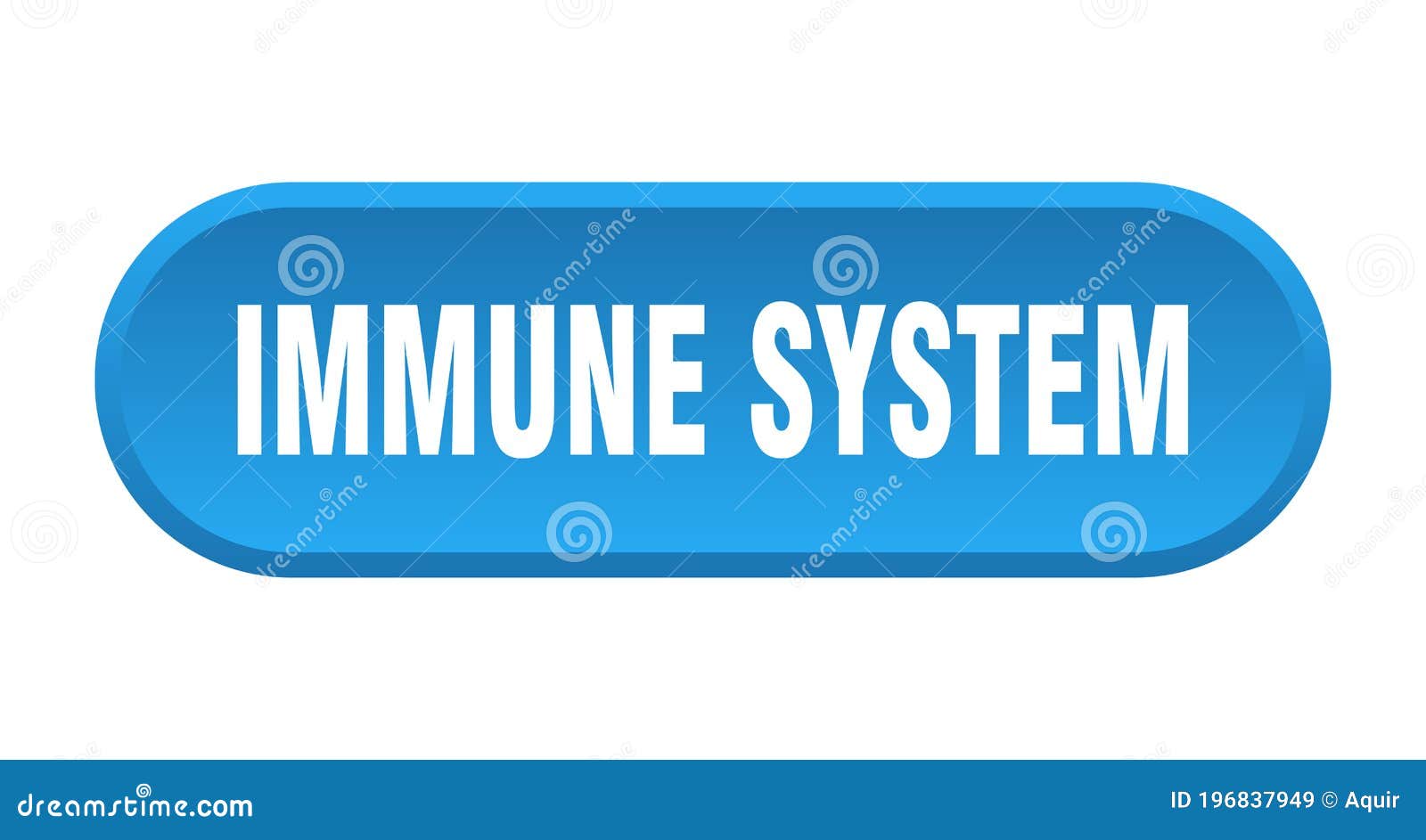 Immune System Button. Rounded Sign on White Background Stock Vector ...