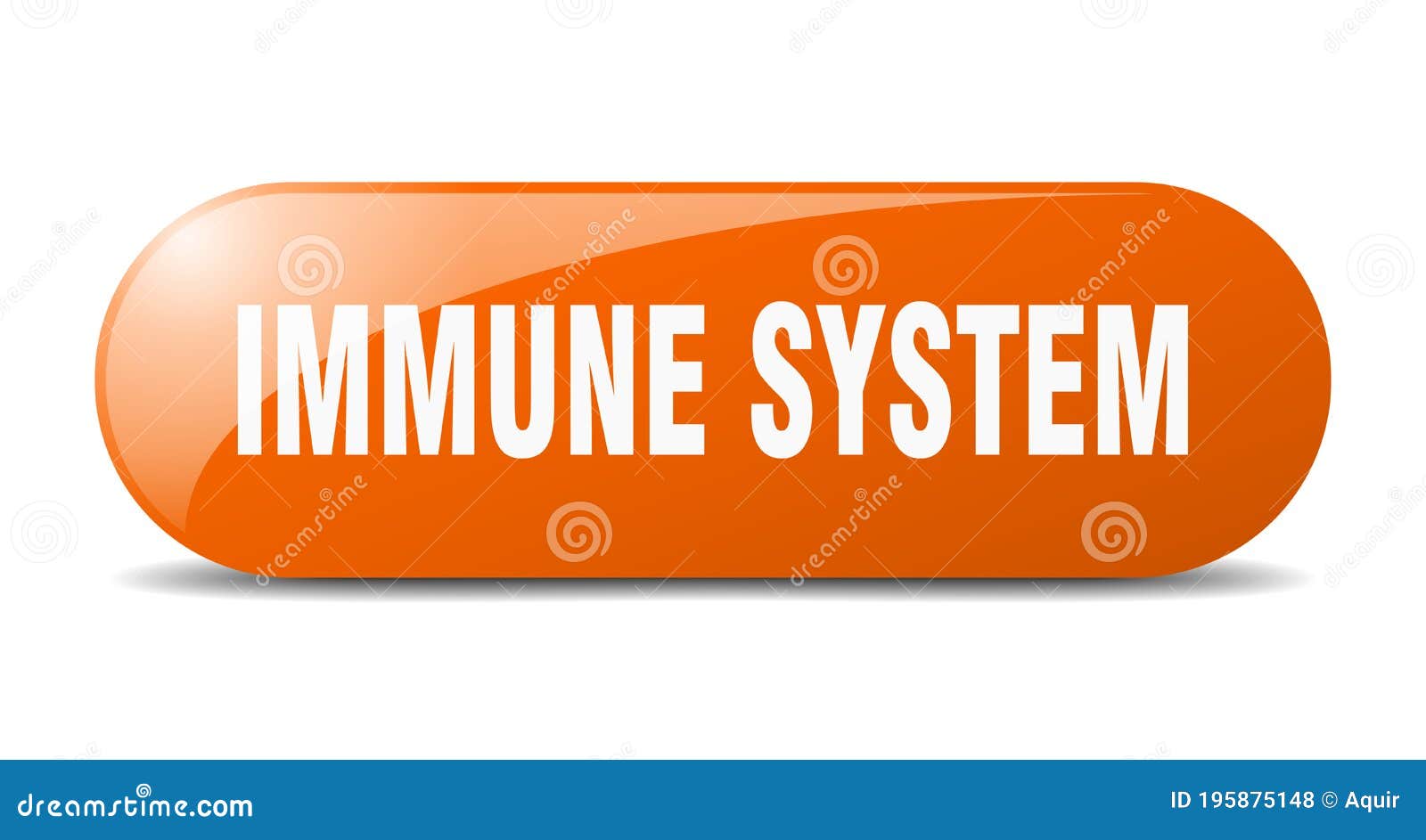 Immune System Button. Sticker. Banner. Rounded Glass Sign Stock Vector ...