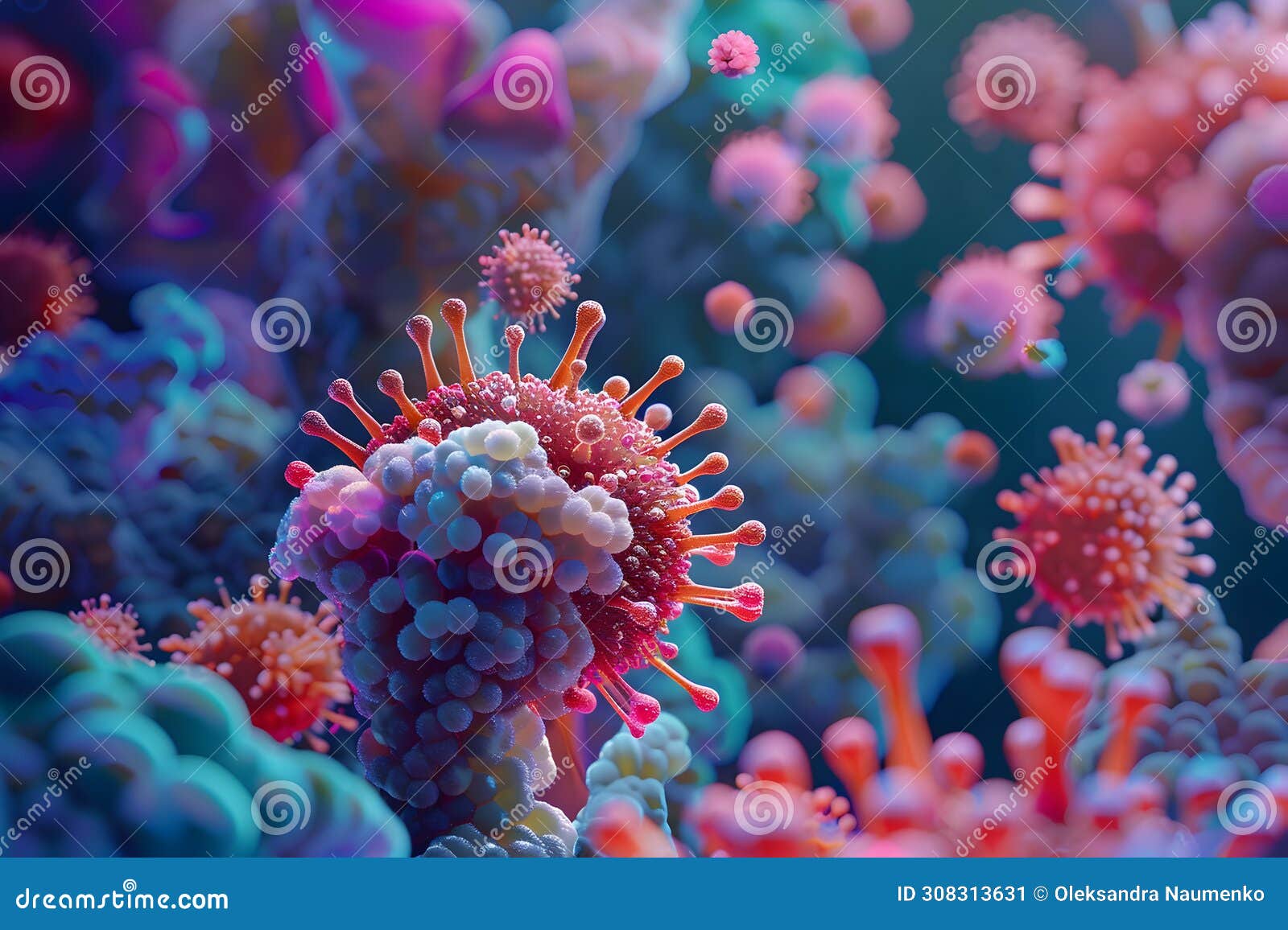 Immune System Fighting Virus Under Microscope Stock Image - Image of ...