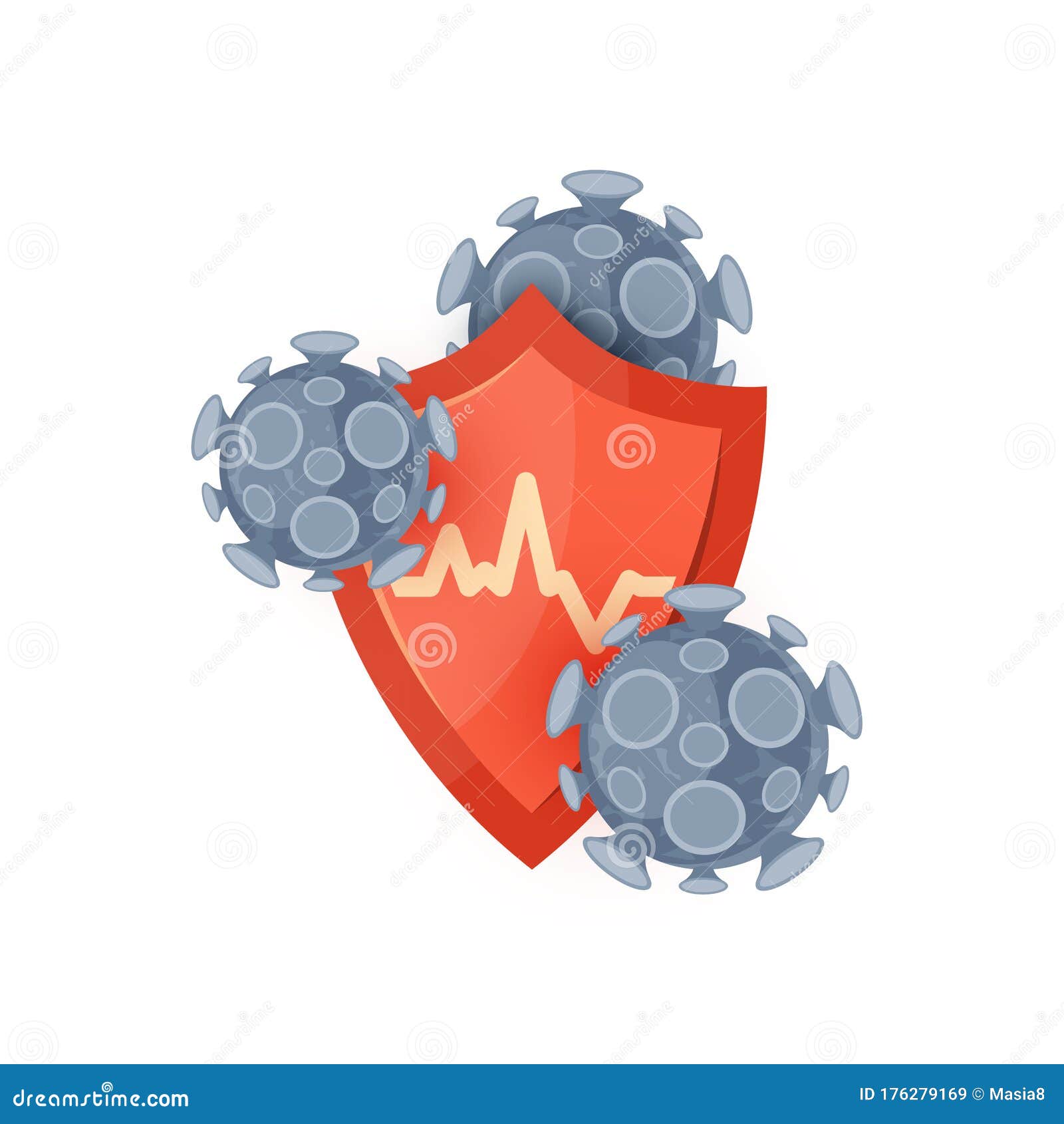 Immune System Icon in Cartoon Style, Vector Stock Vector - Illustration ...