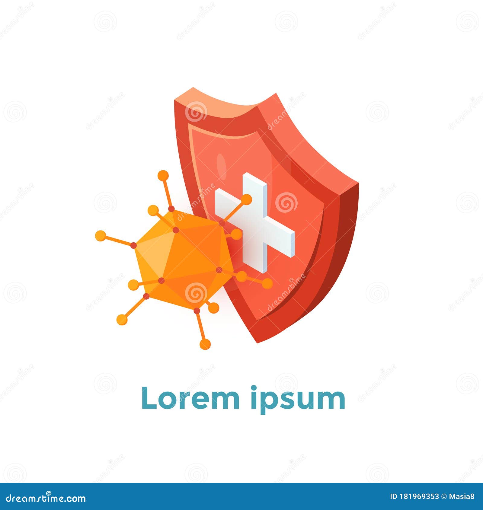 Immune System Icon in Isometric View, Vector Stock Vector ...