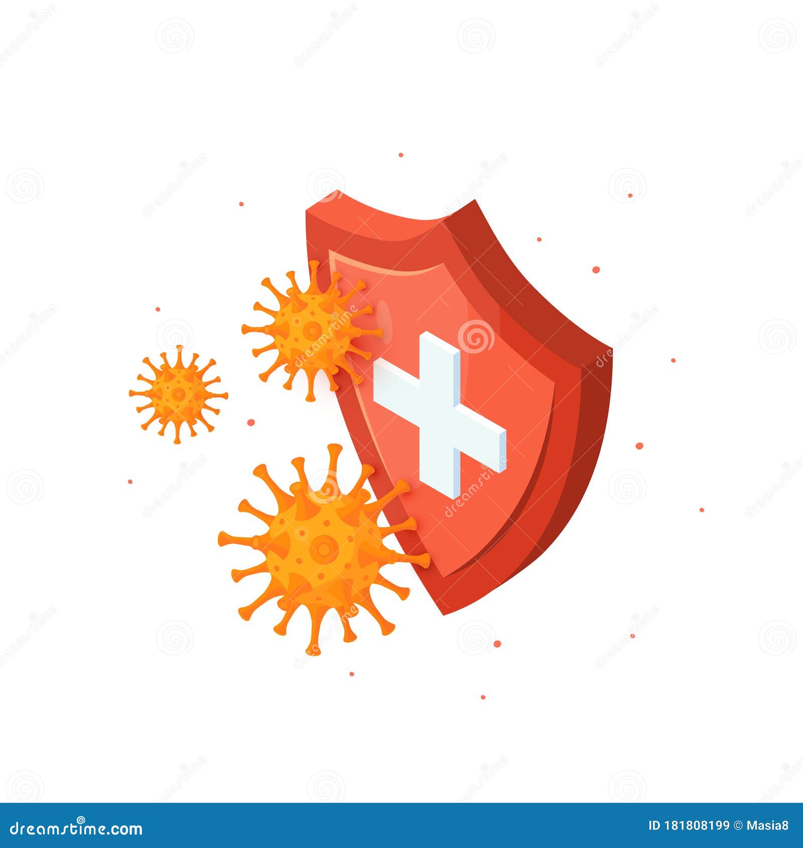 Immune System Icon In Isometric View Vector Stock Vector