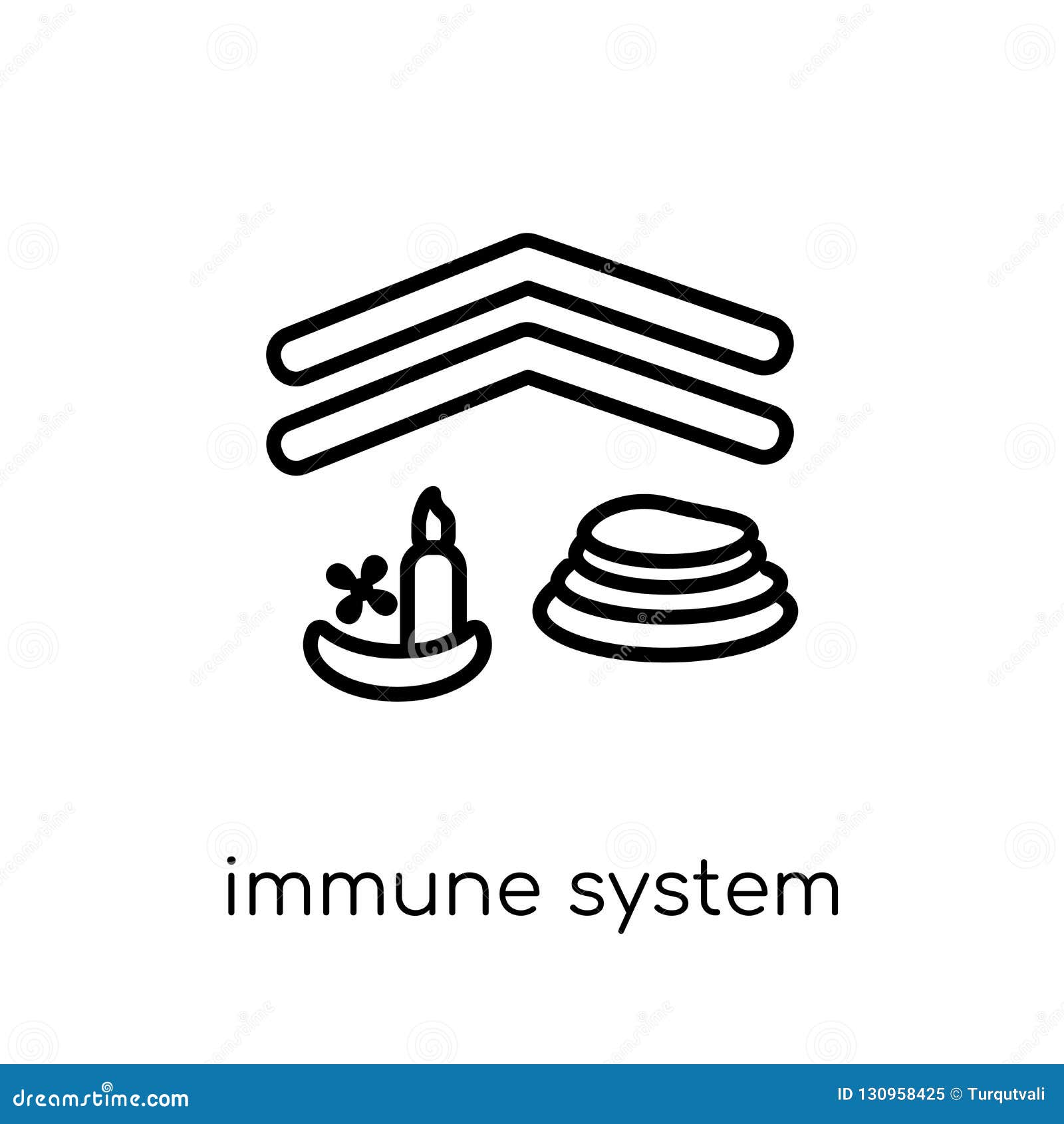 Immune System Icon Trendy Modern Flat Linear Vector Immune System Icon