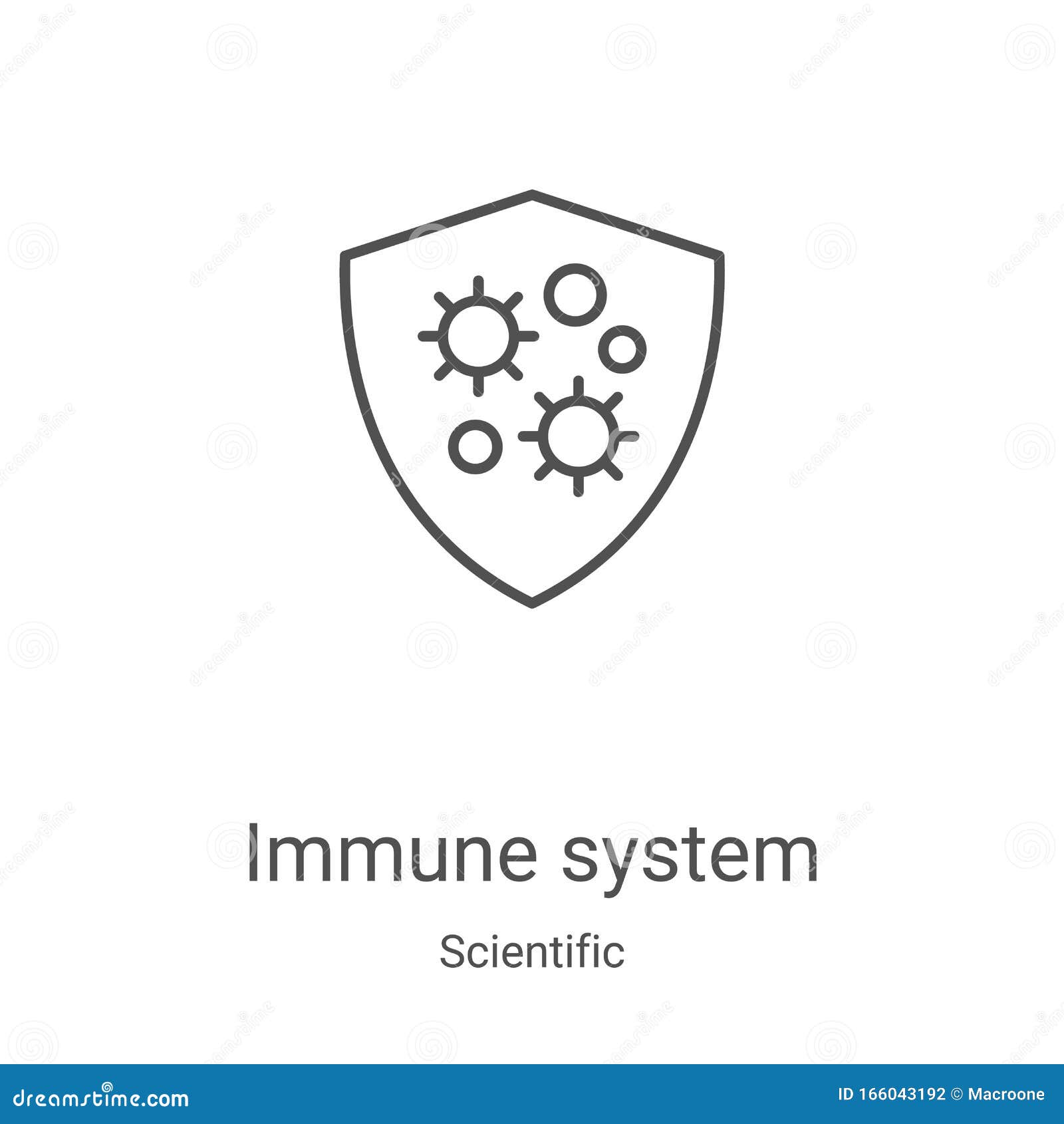 Immune System Icon Vector from Scientific Collection. Thin Line Immune ...