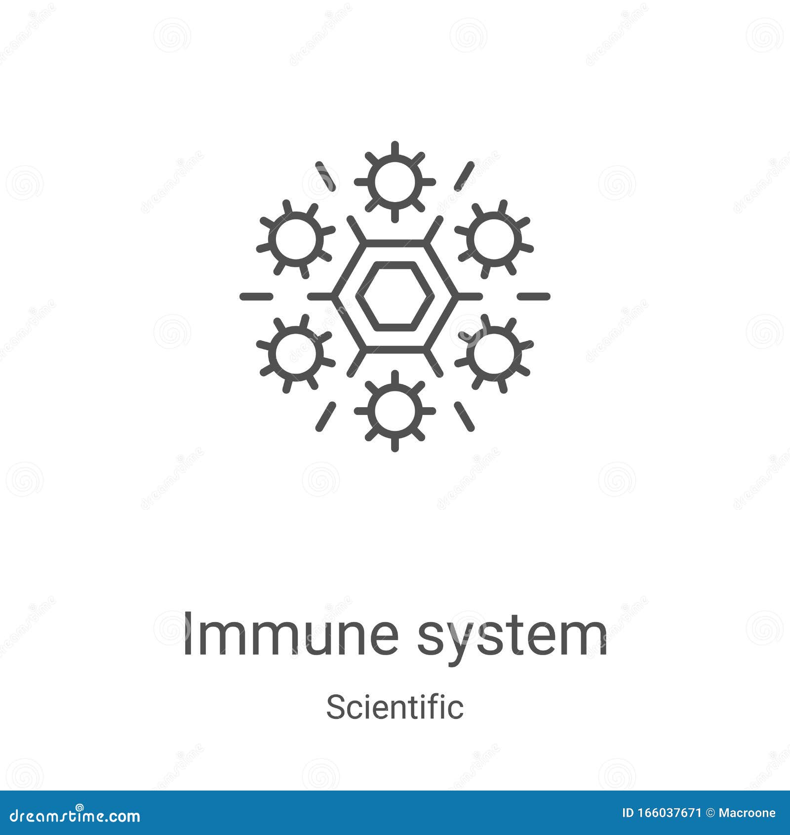 Immune System Icon Vector from Scientific Collection. Thin Line Immune ...