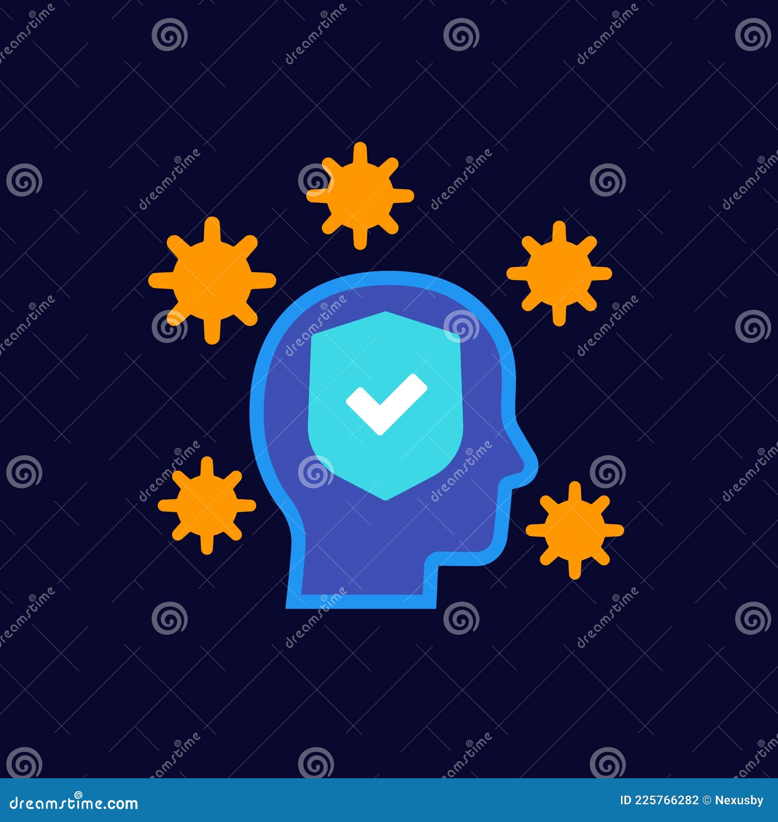 Immune System or Immunity Icon, Vector Art Stock Vector - Illustration ...