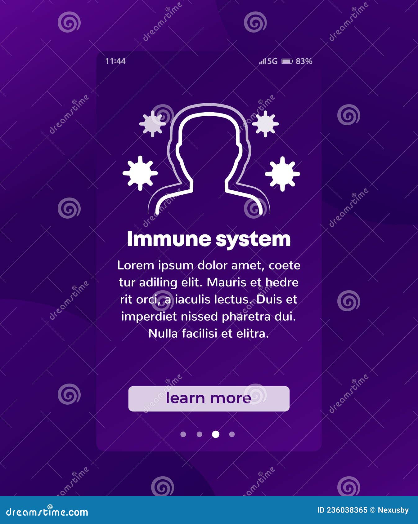 Immune System and Immunity Mobile Banner Stock Vector - Illustration of ...